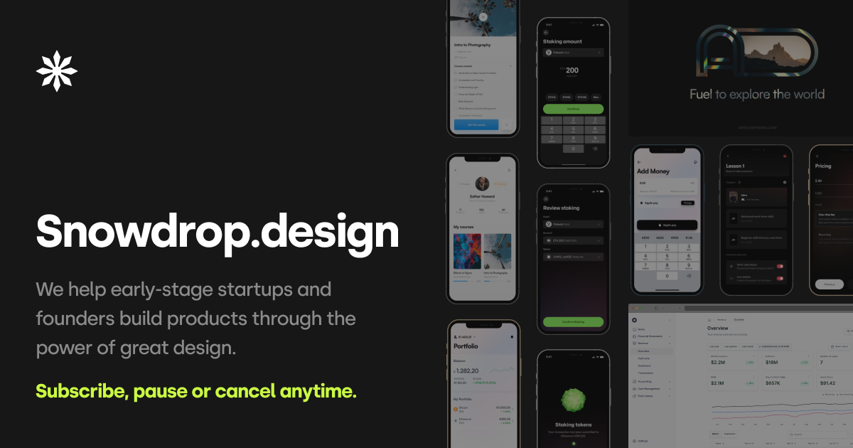 Snowdrop - We help early-stage startups and founders build products ...