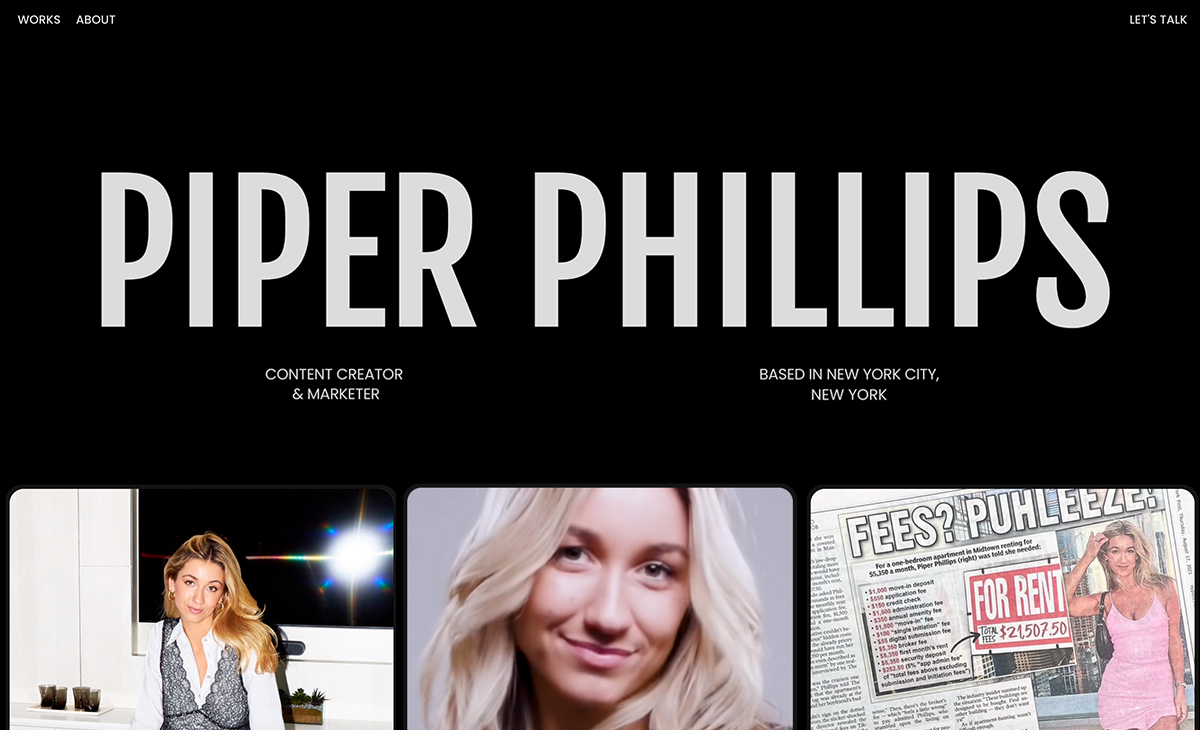 Piper Phillips | Marketer & NYC Content Creator