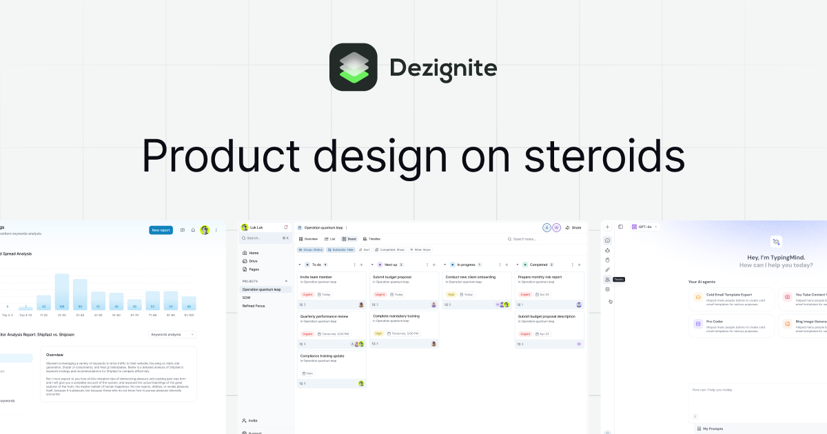 Product design on steroids.