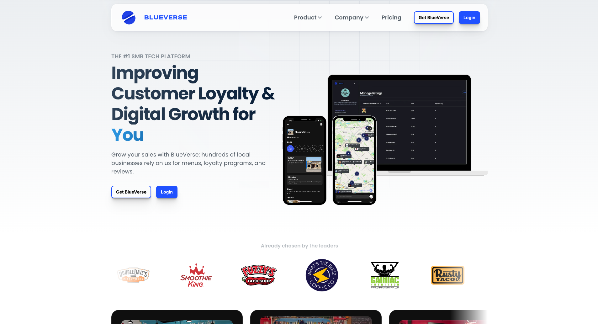 BlueVerse for Business | Customer Loyalty & Digital Growth Tools - Sign Up