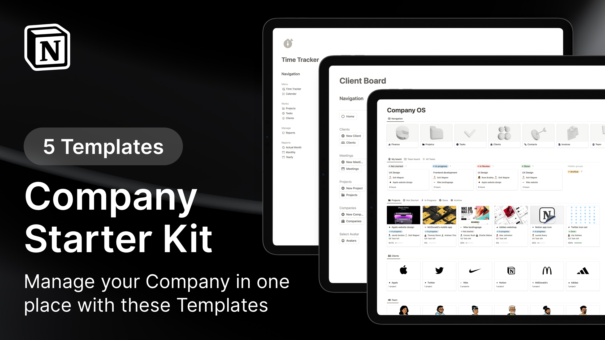 Notion Company Starter Kit Template Bundle @ Solt Wagner