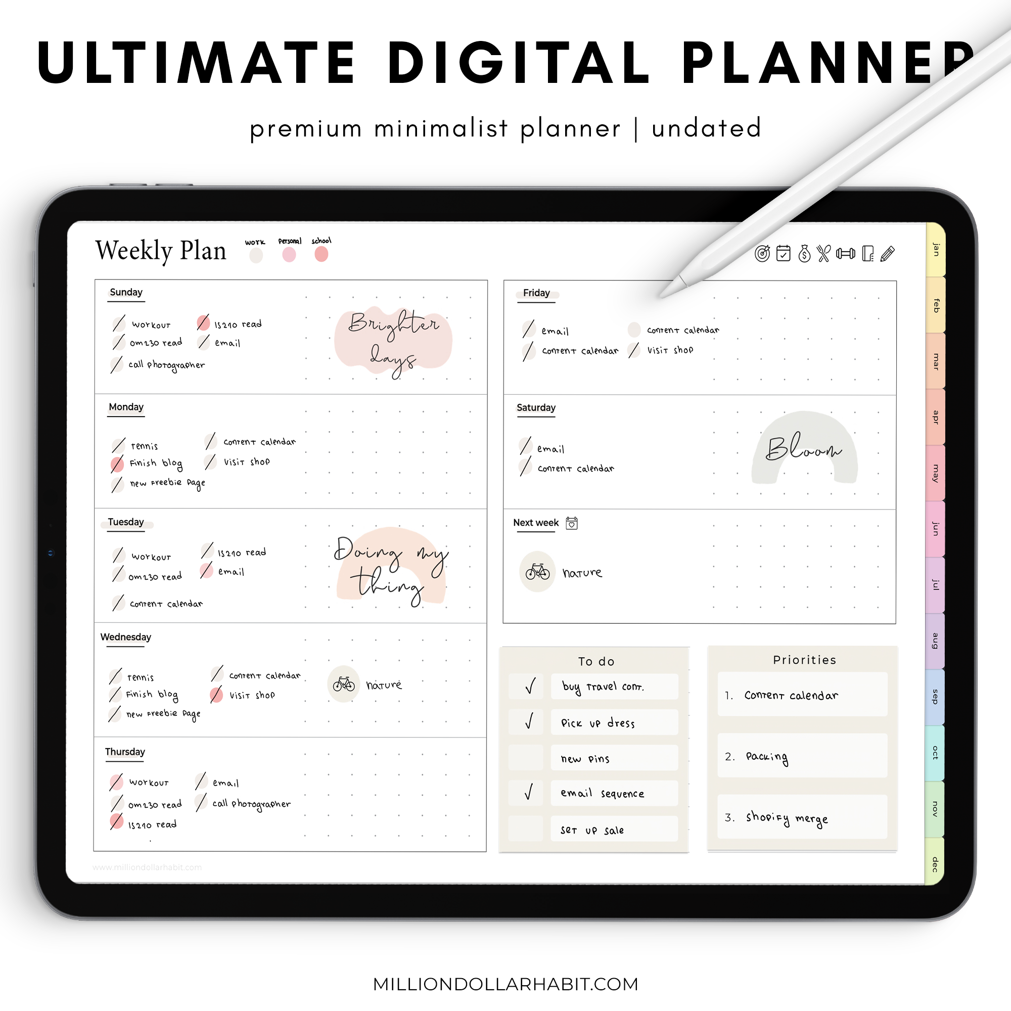 Free Digital Planner | Million Dollar Habit