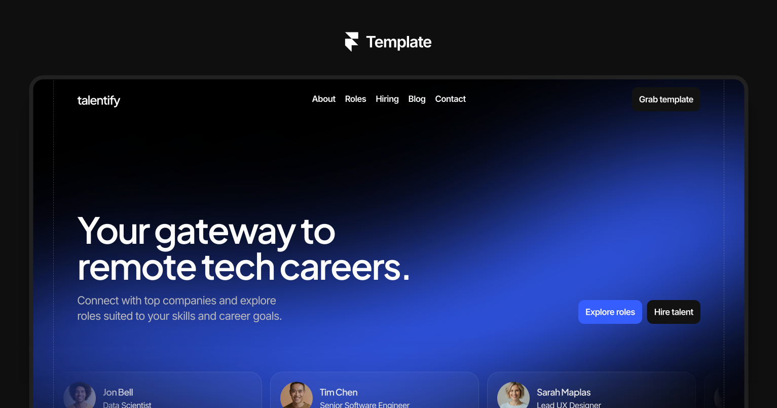 Talentify – Framer Website Template | Roles
