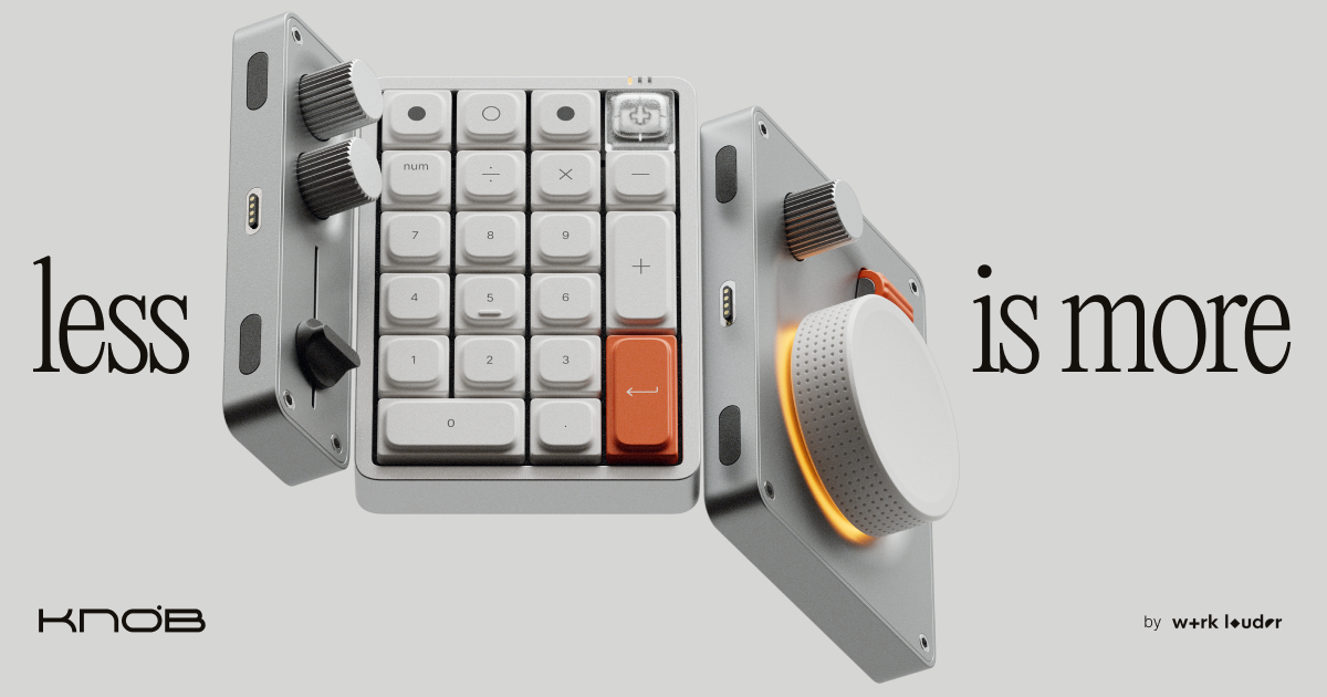 KNOB / k.no.b.less / numpad peripheral with magnetic attachments