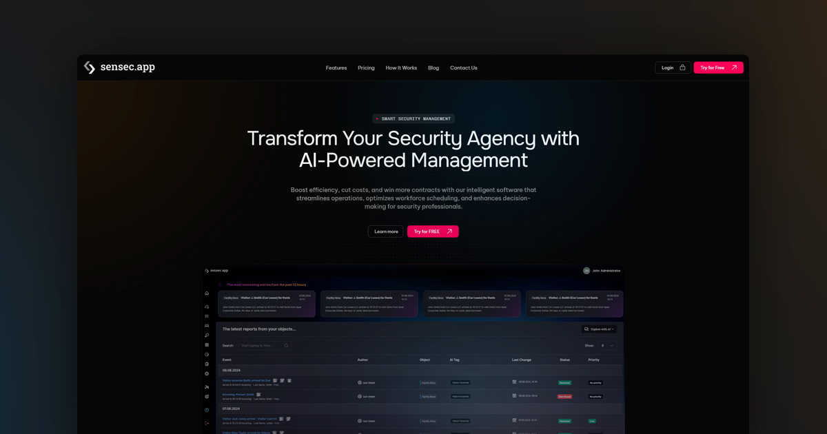 SENSEC.app | AI-Powered Security Management Platform
