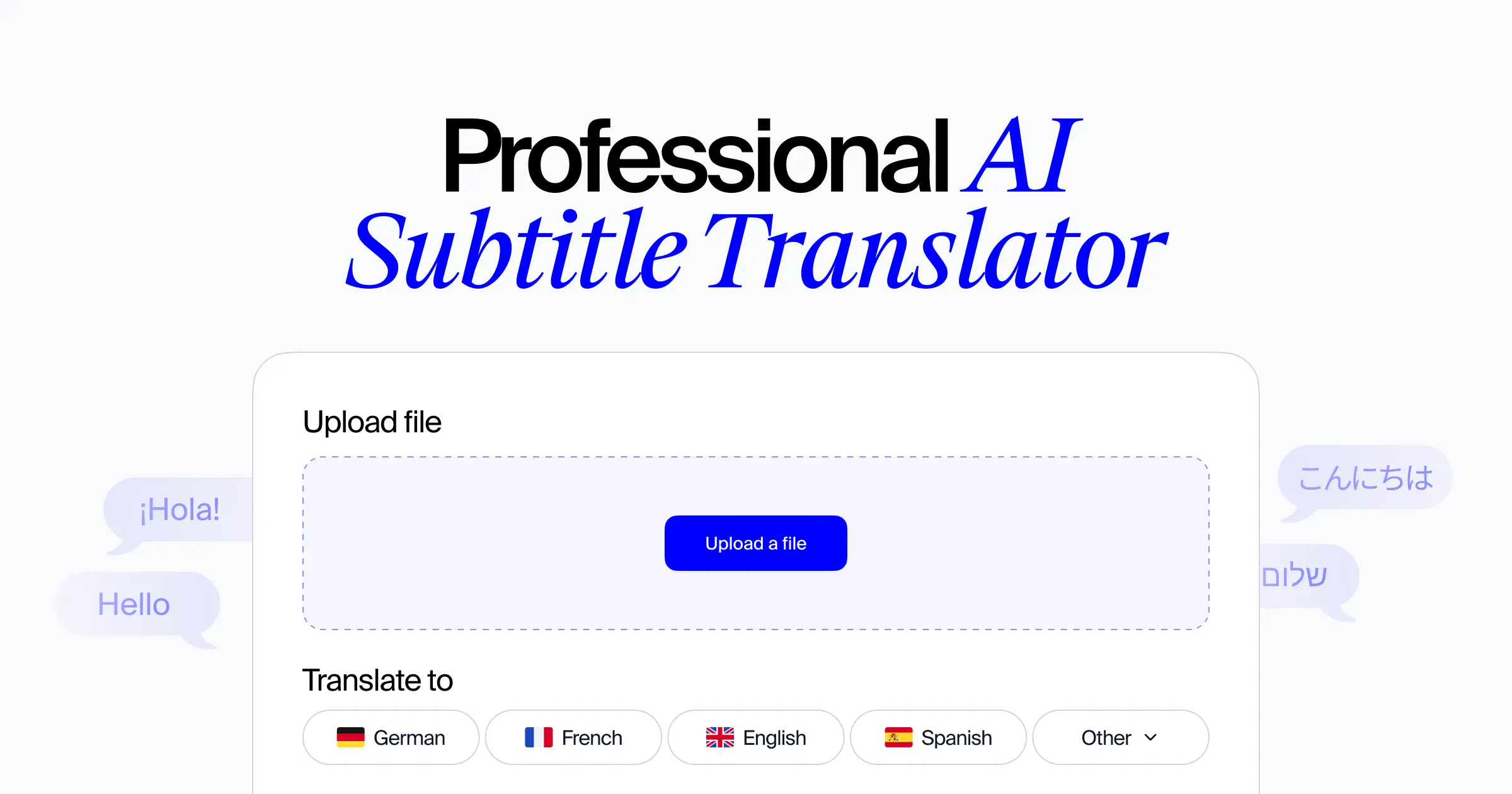 Free Subtitle Translator - No Registration Required