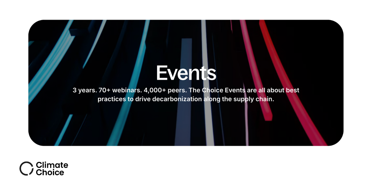 ClimateChoice Events - learn from peers and gain insights to take Scope ...