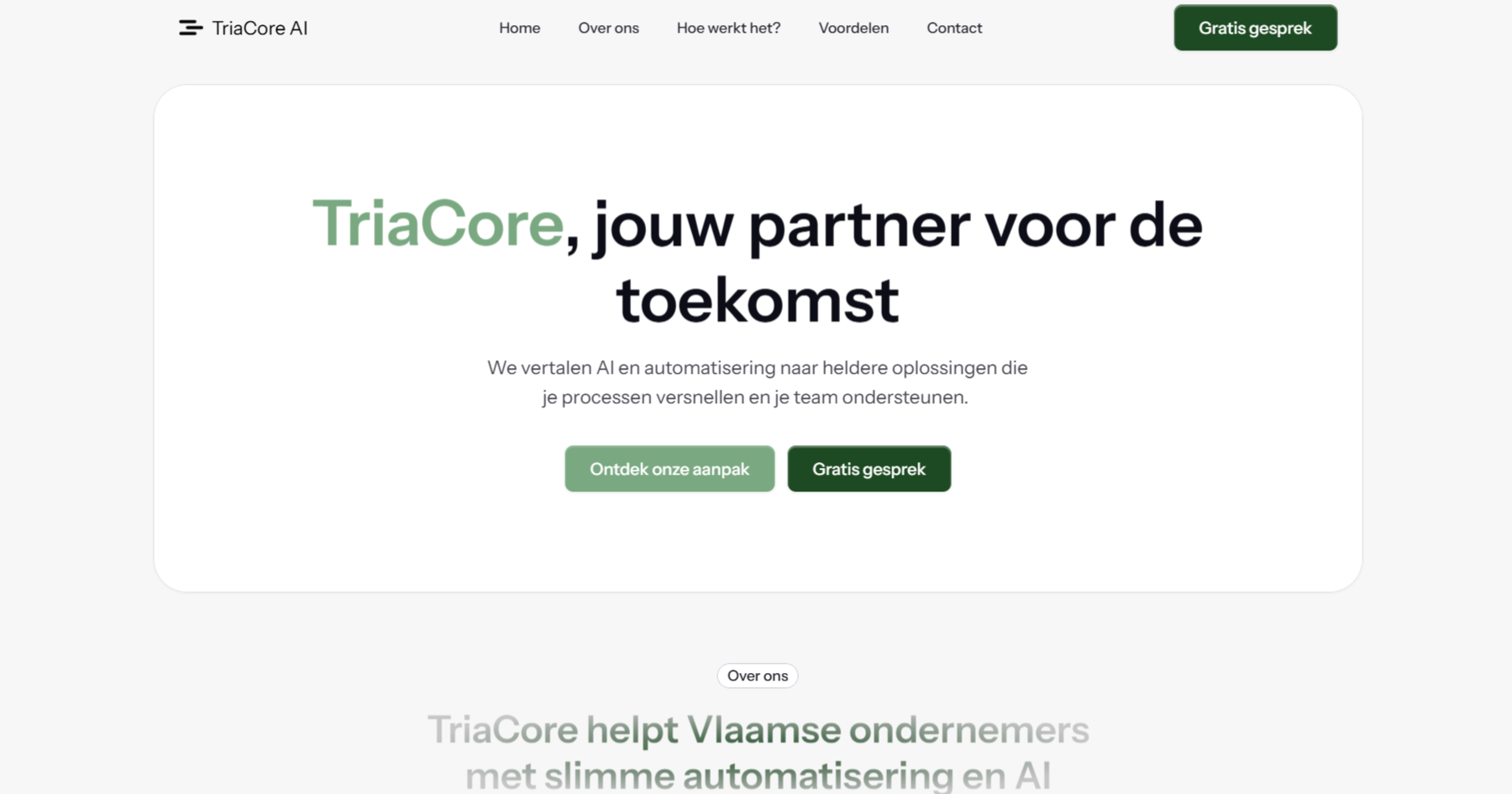 AI-automatisatie voor Vlaamse KMO's | Triacore AI