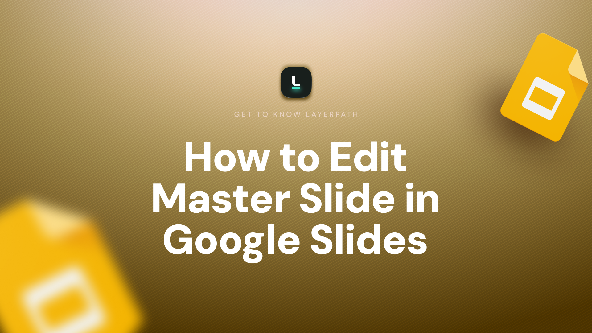 How to Edit Master Slide in Google Slides