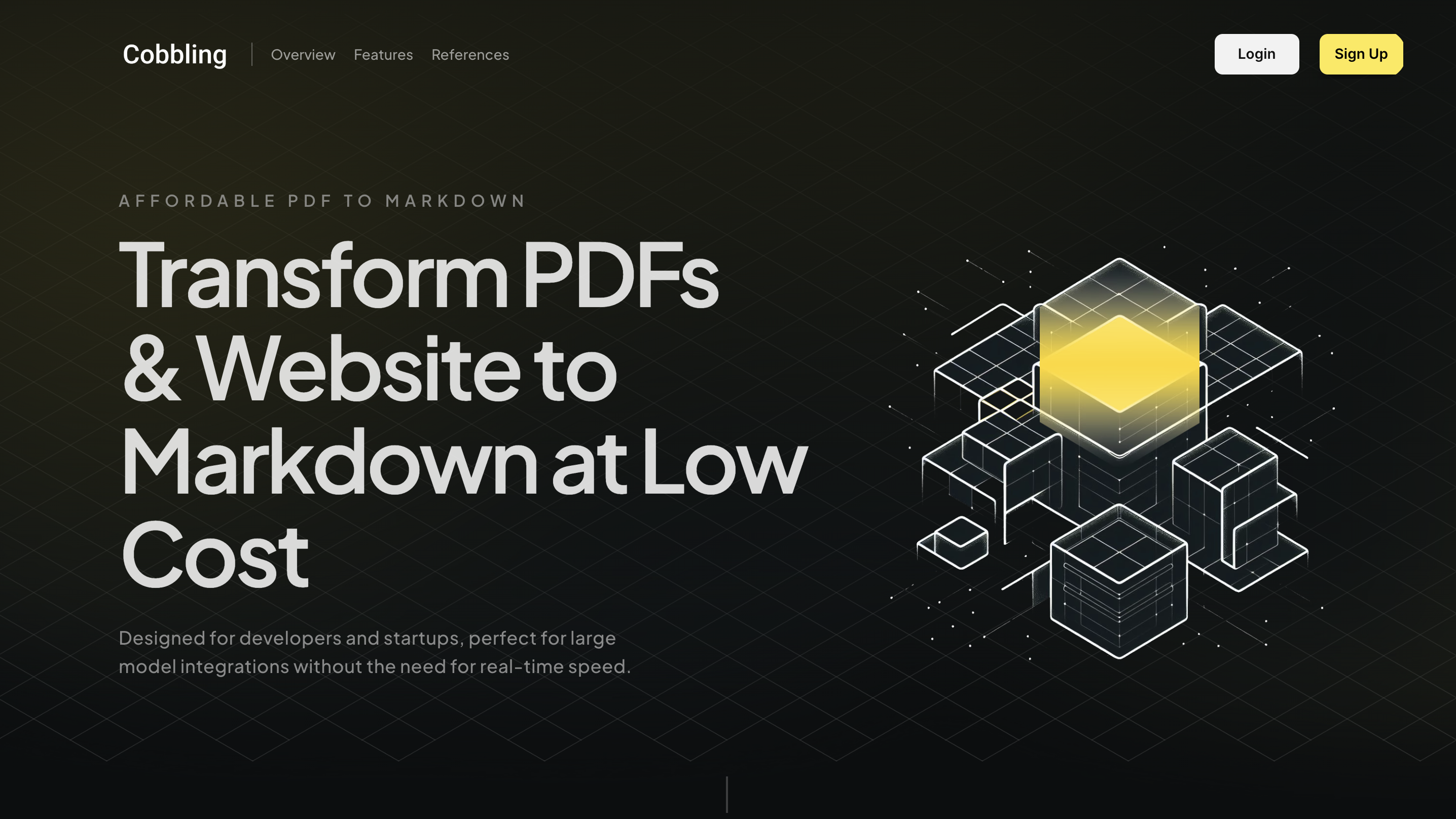 Cobbling: Low-Cost PDF and Web Content to Markdown Conversion
