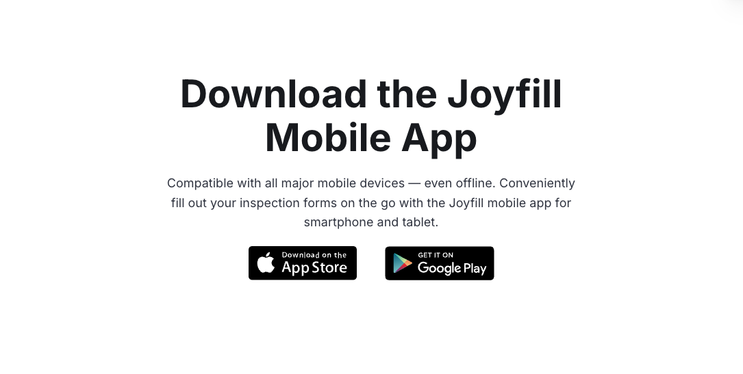 Download the Joyfill Mobile App for iOS or Android