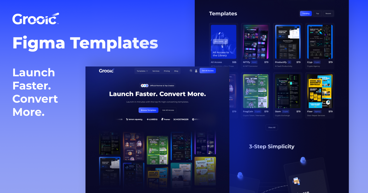 High-Converting Figma Templates for Web3, AI & Crypto - Grooic