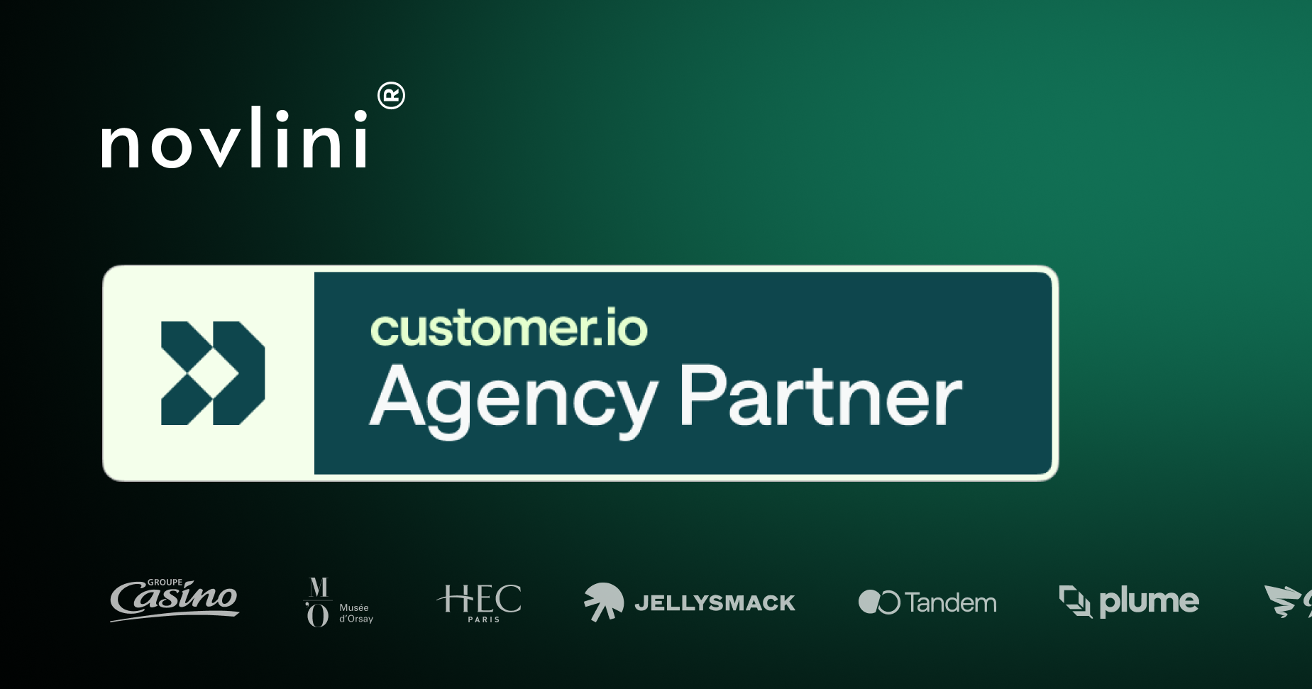Customer.io Partner Agency | PLG & Marketing Automation by novlini®