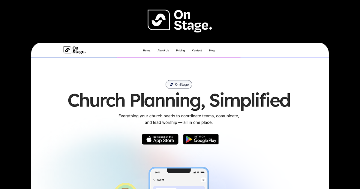 OnStage - Church Service Planning App
