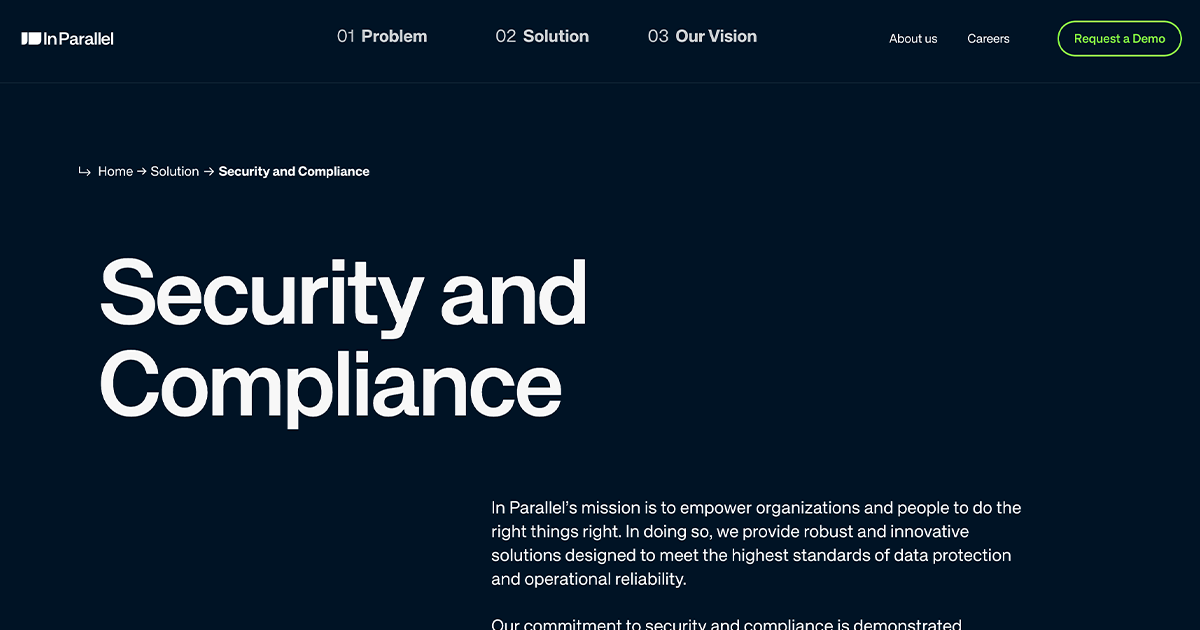 Security and Compliance | In Parallel