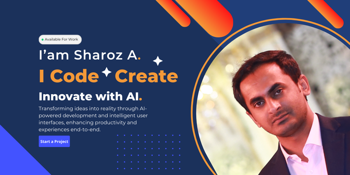 Home | Sharoz A | Code Create & Innovate