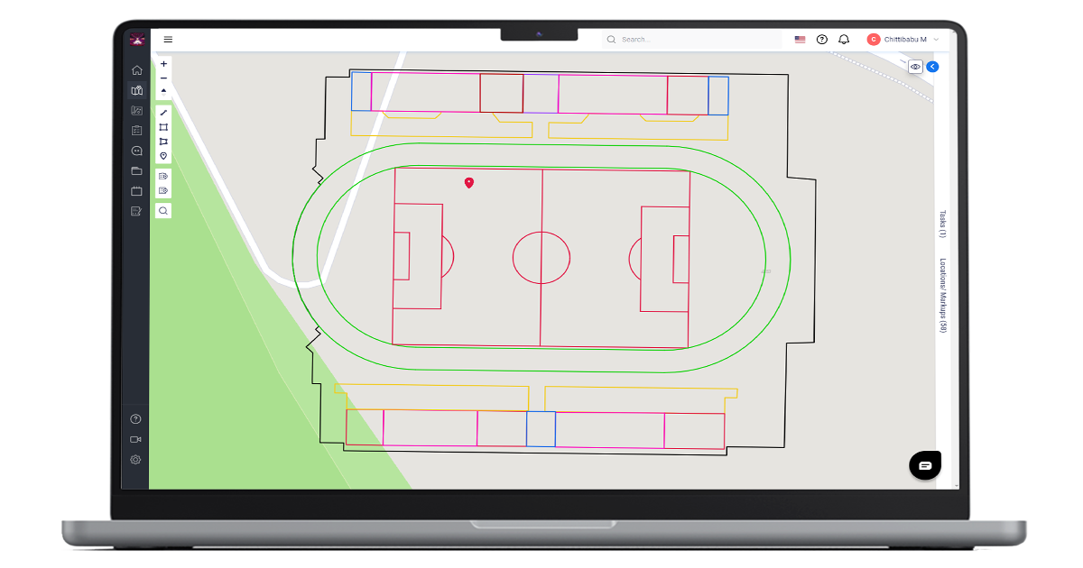 Your project site on a map that makes tracking and handling tasks a breeze