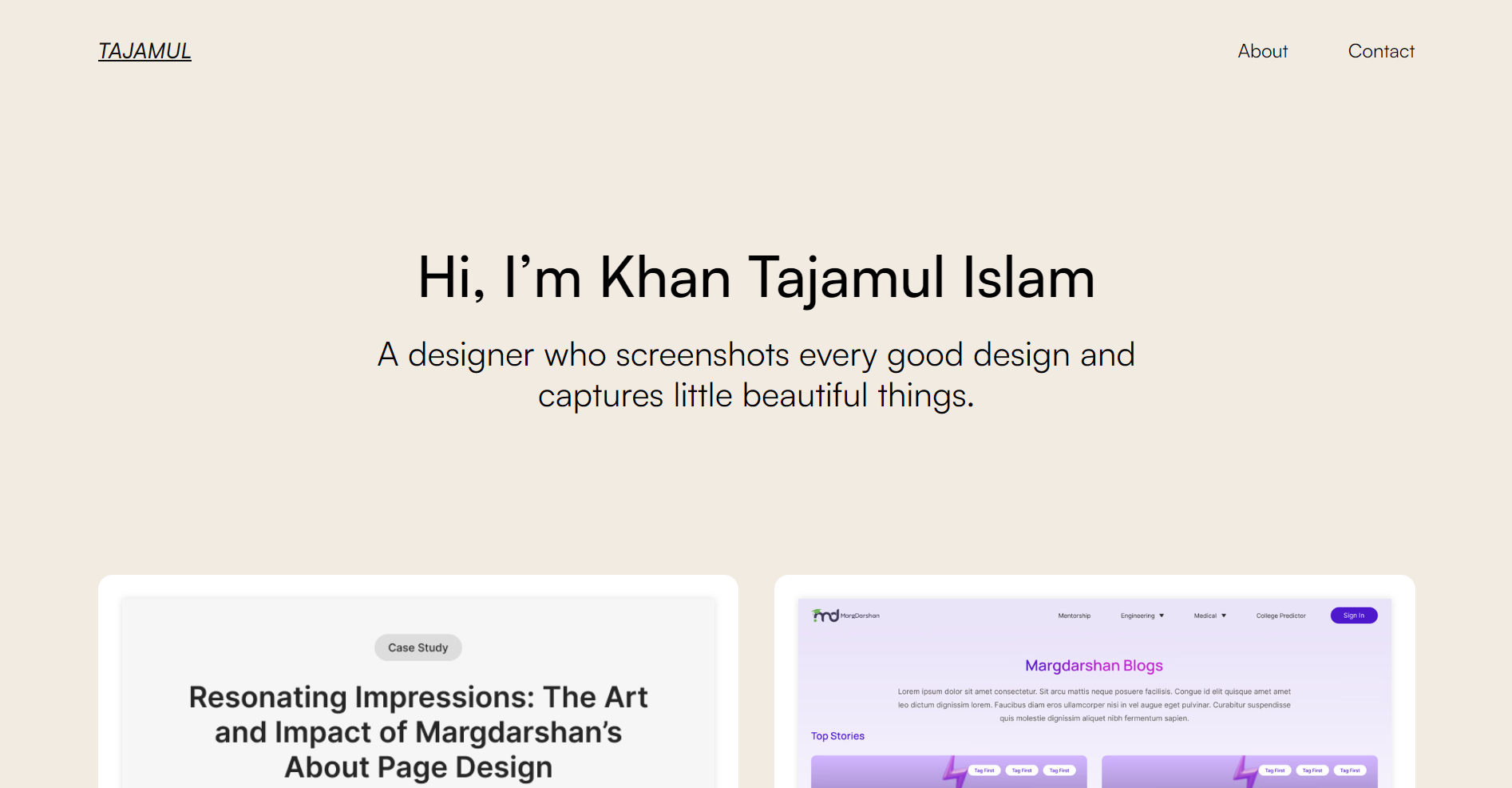 Khan Tajamul Islam - UI/UX Designer