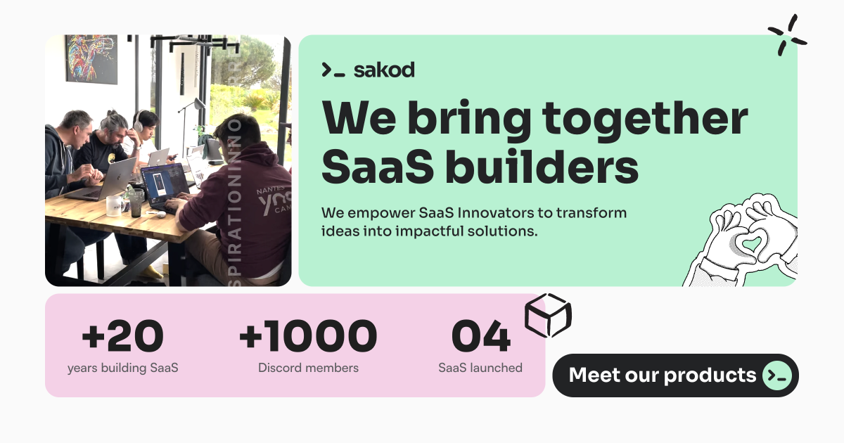 sakod | We bring together SaaS builders