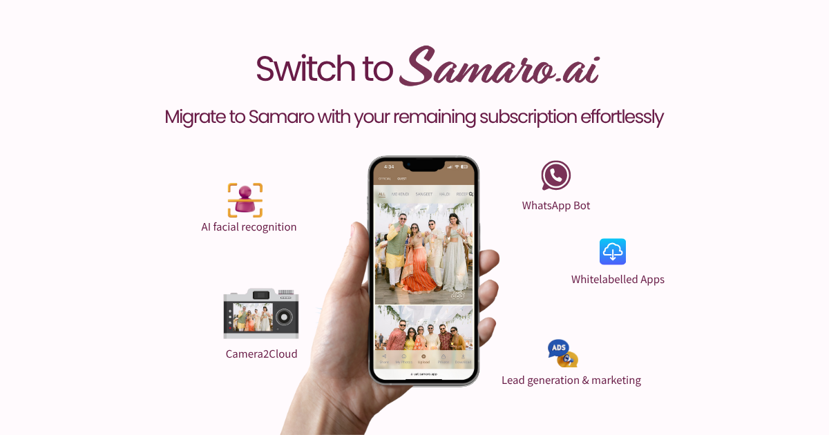 Samaro - Best AI Photo sharing & Event experience App