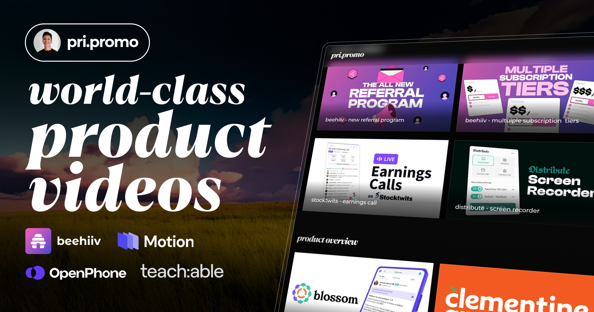 world-class product videos