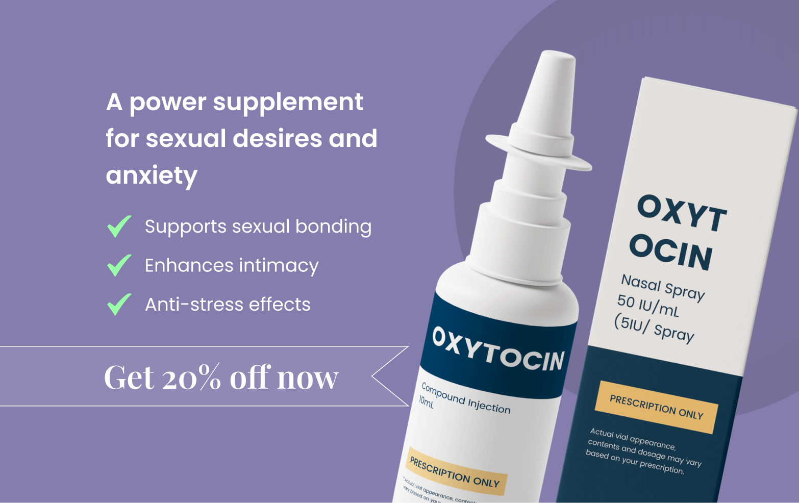 Oxytocin Nasal Spray: Supports Sexual Bonding | Privacy Guaranteed