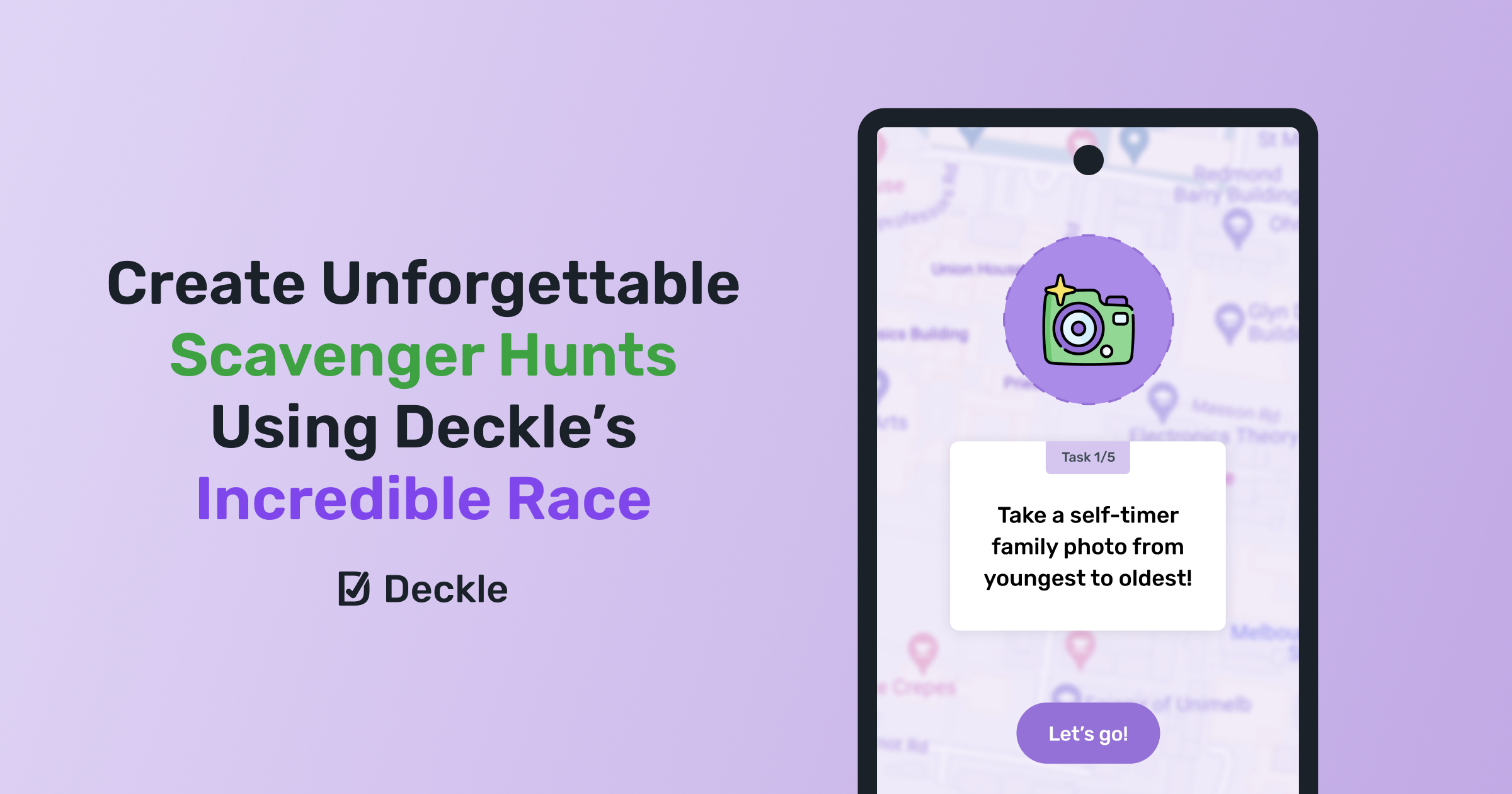 Deckle App - Your Event Companion for Scavenger Hunts and Ice-Breaking