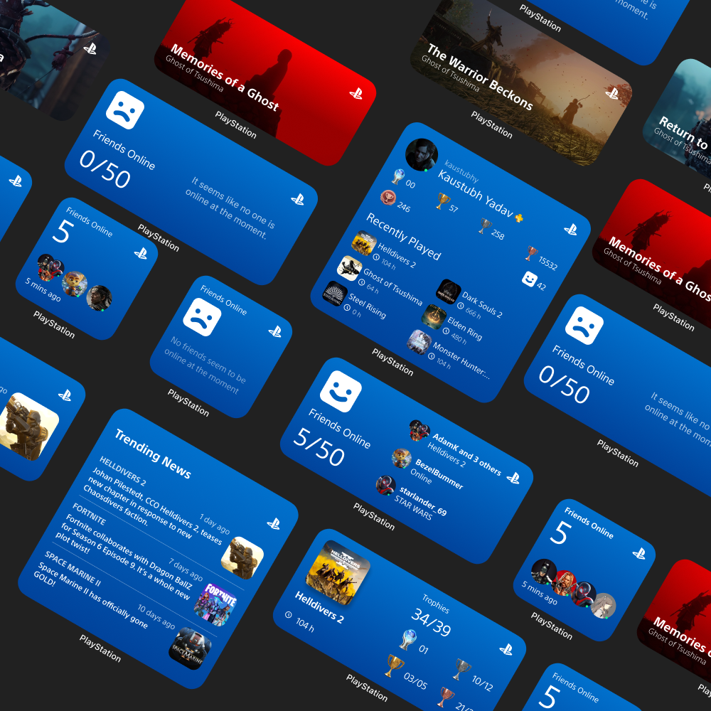 PlayStation Widgets - iOS