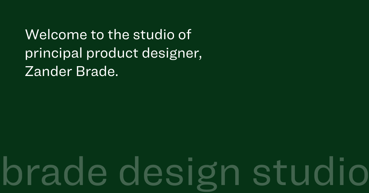 Zander Brade – Product designer for early-stage & high-growth companies