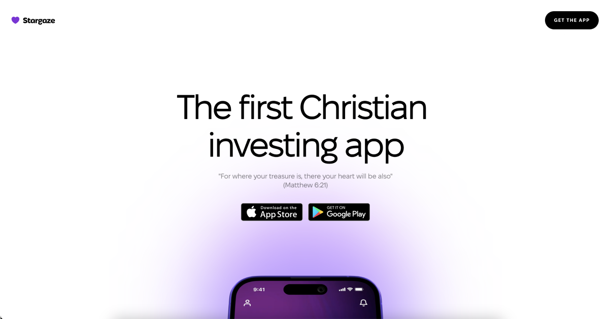 Stargaze - The first Christian investing app