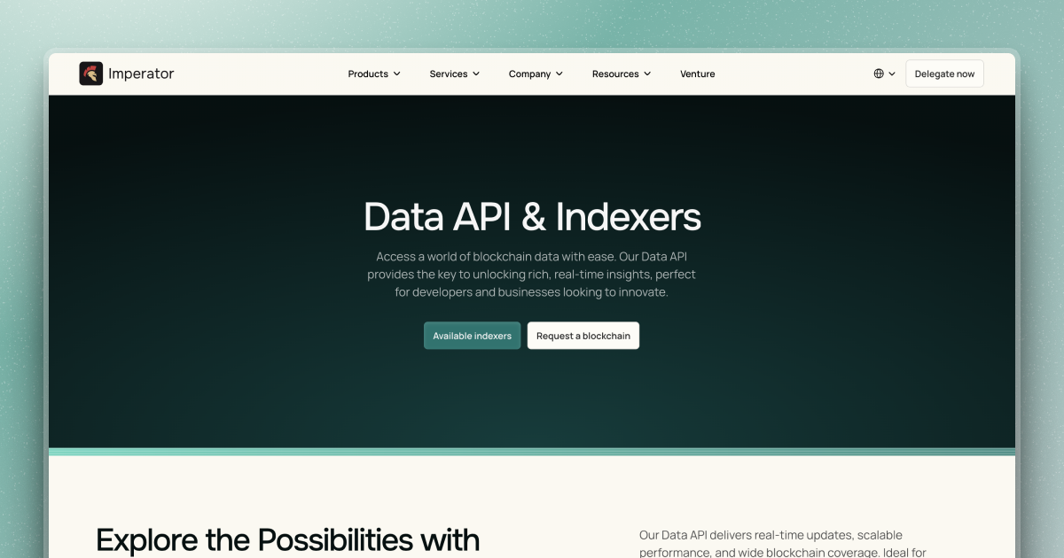 Explore Advanced Data APIs & Indexers for Blockchain | Imperator