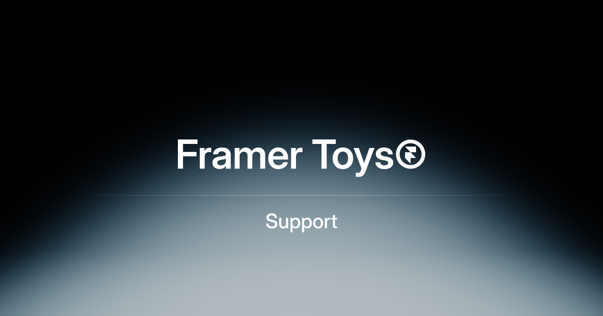 Support - Framer UI Kit | Framer Toys
