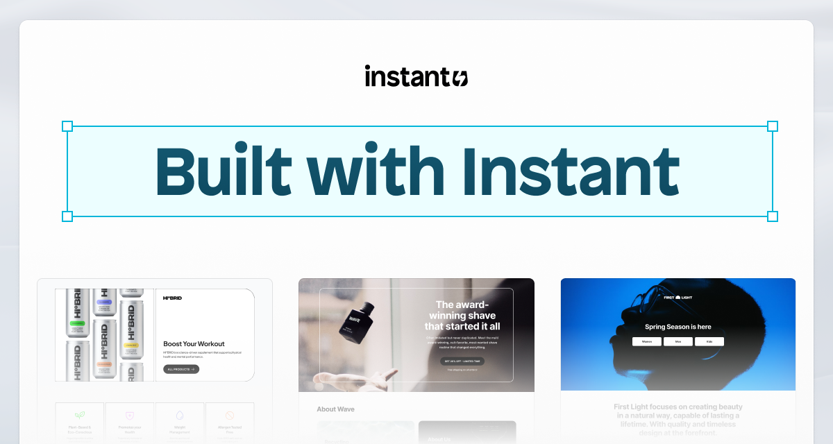 The best eCommerce websites | Built with Instant
