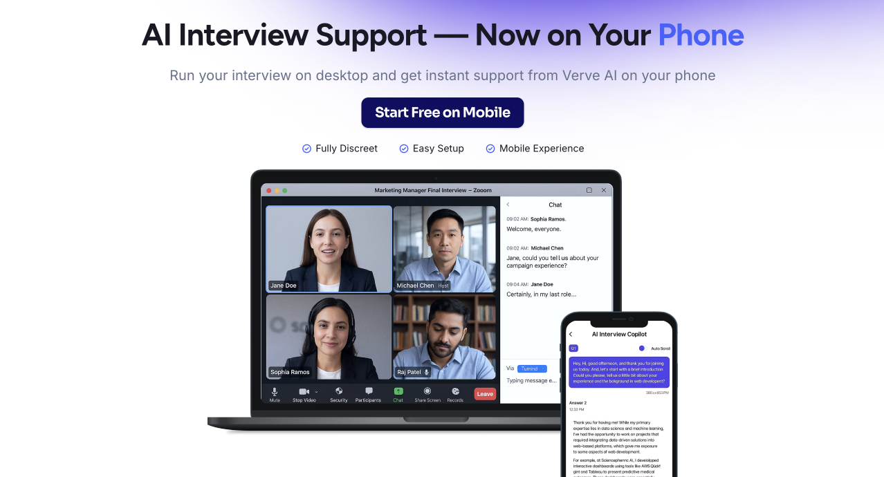 Live Interview Support on Phone | Phone Interview Copilot