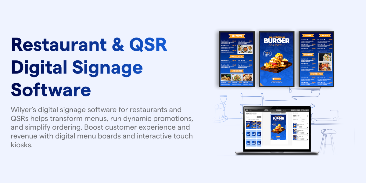 Restaurant & QSR Digital Signage + Menu Board Software