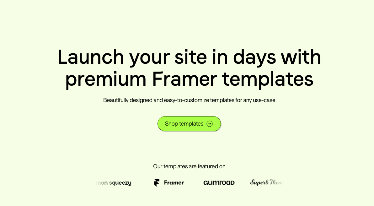 Premium website templates | Framer.ing