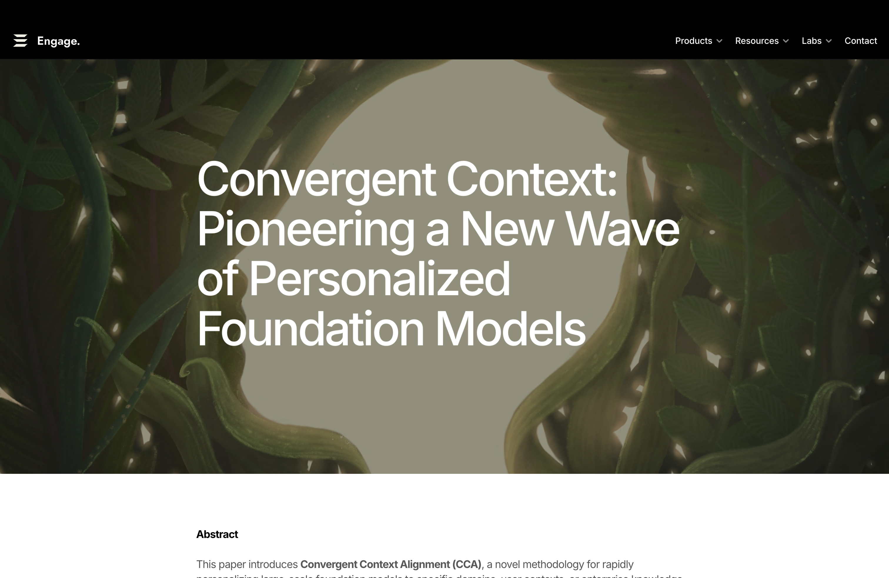 Engage. - Convergent Context Alignment