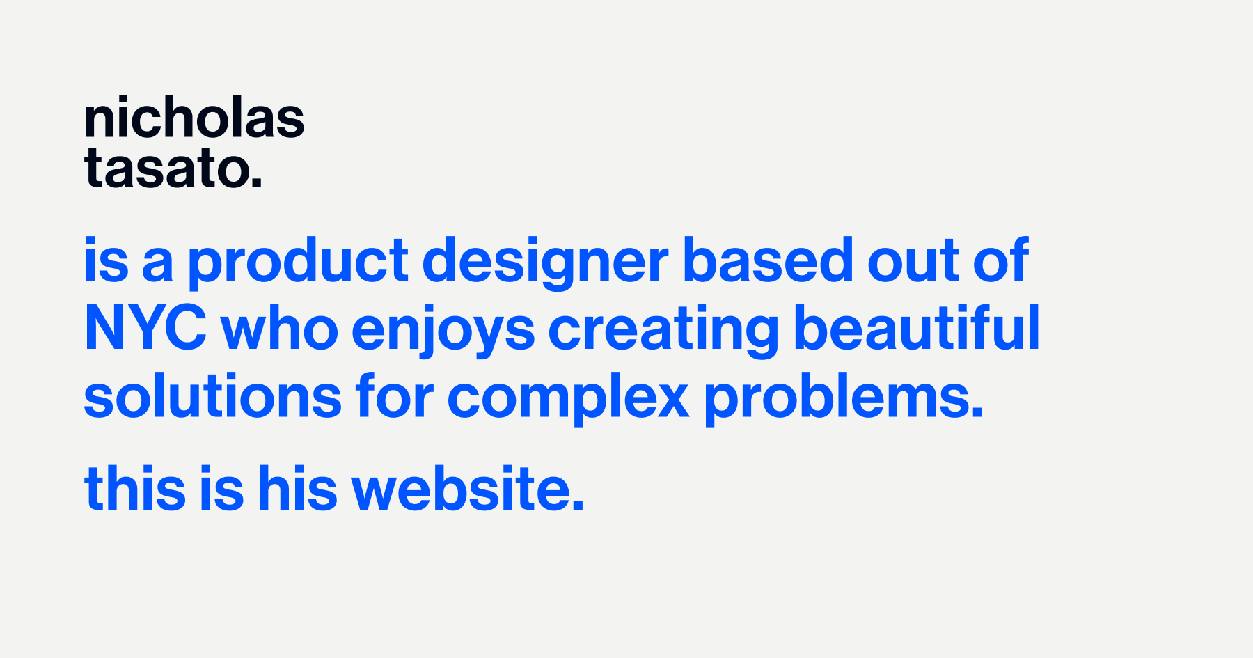 Nicholas Tasato – Product Designer