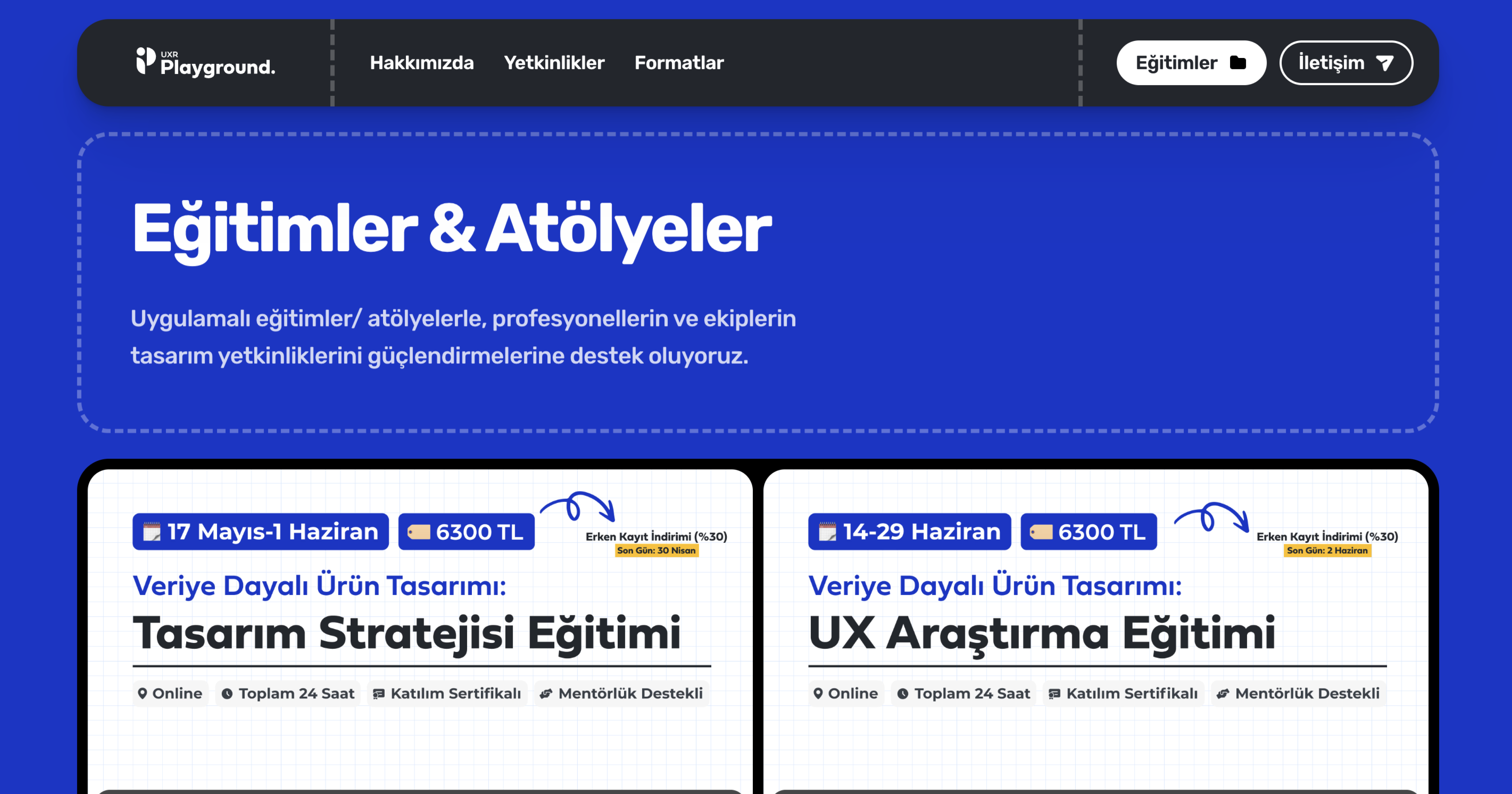 UXR Playground | Eğitimler & Atölyeler