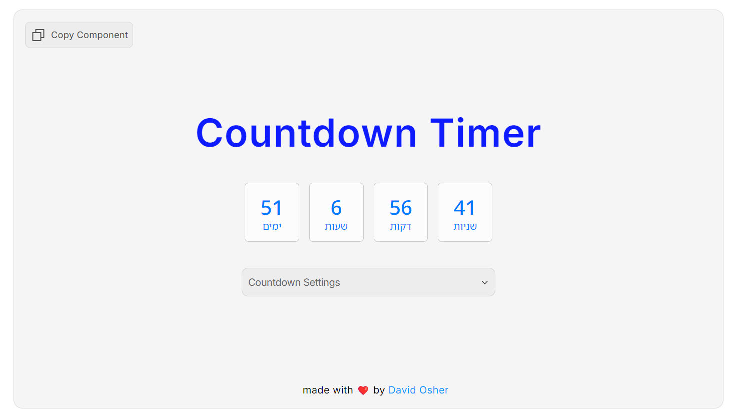 Framer Countdown Timer