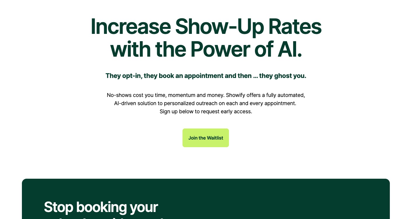Showify - Increase Show-Up Rates with AI