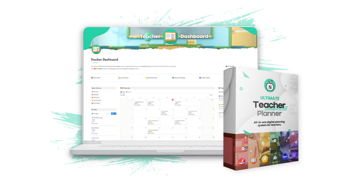 Notion For Teachers: Digital Teacher Planner | Notion Template
