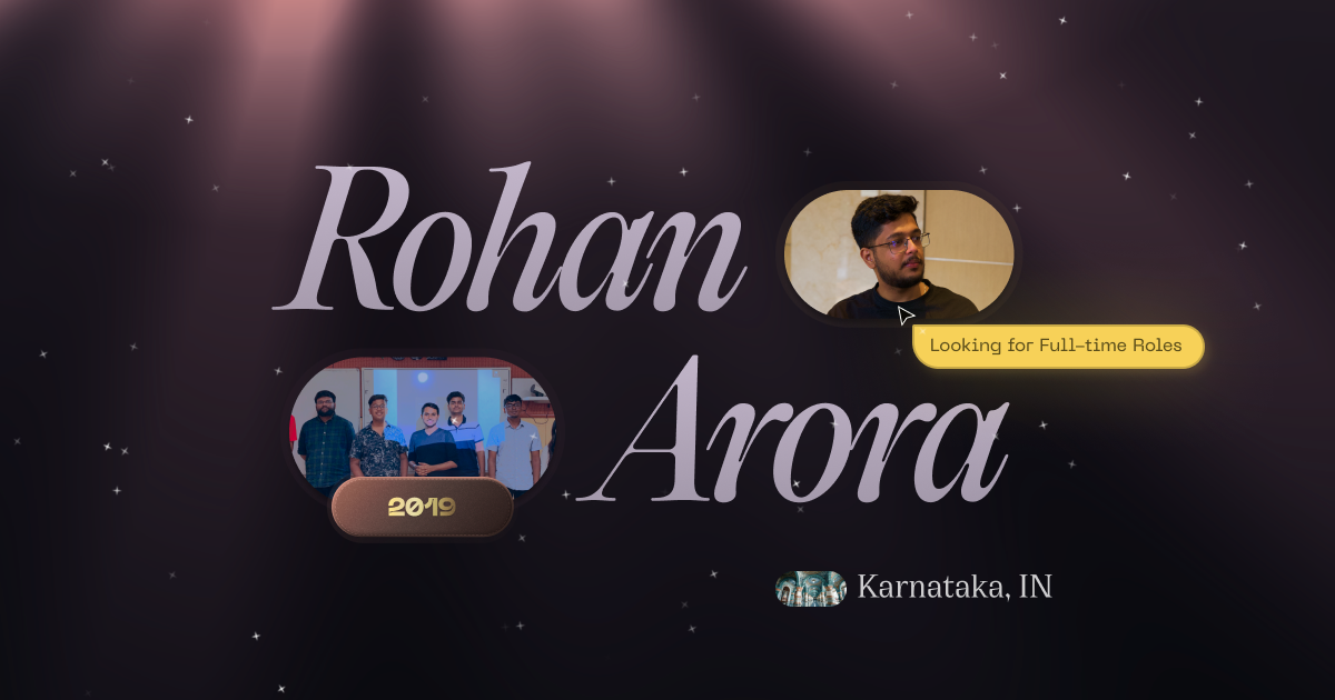 Rohan's Design Portfolio