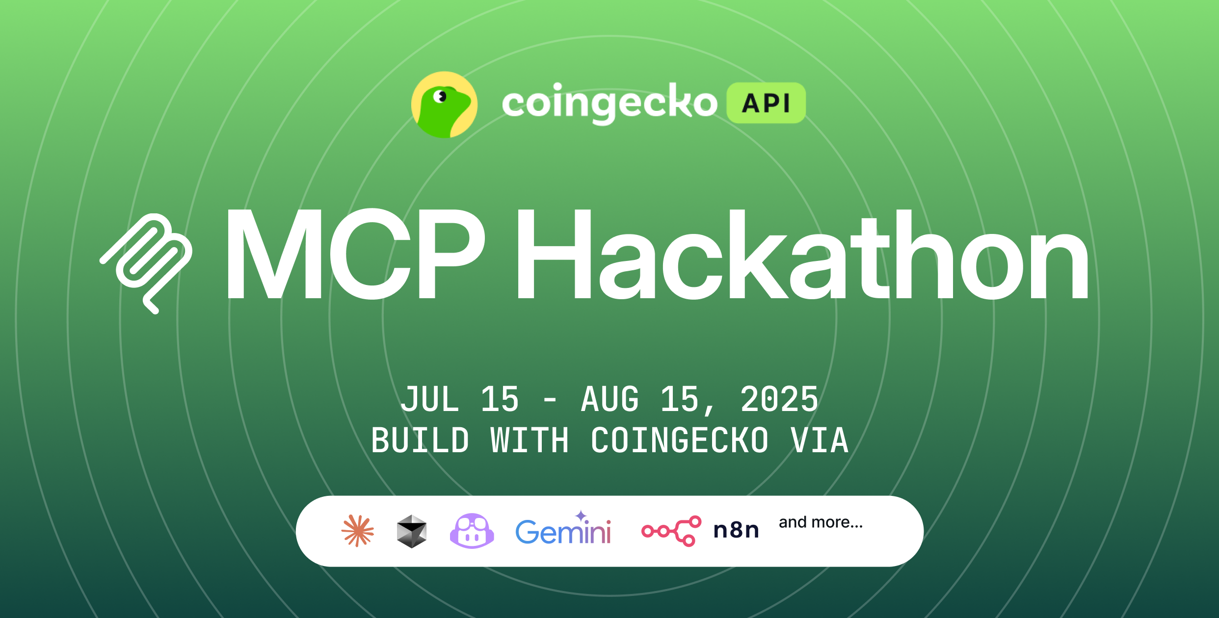 CoinGecko MCP Hackathon - Use Crypto Data in AI & LLM Apps | CoinGecko API