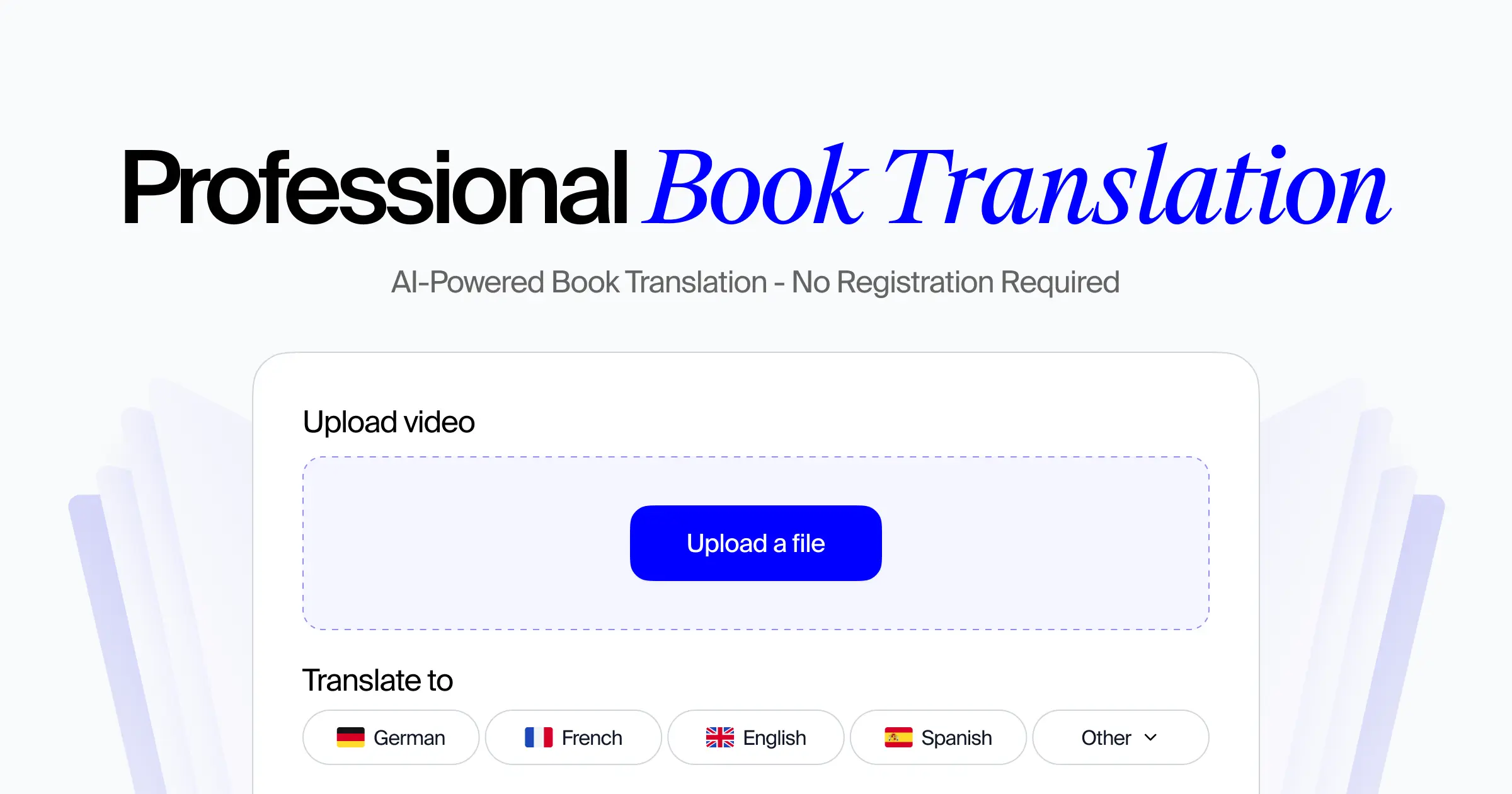 Free Book Translator - No Registration Required