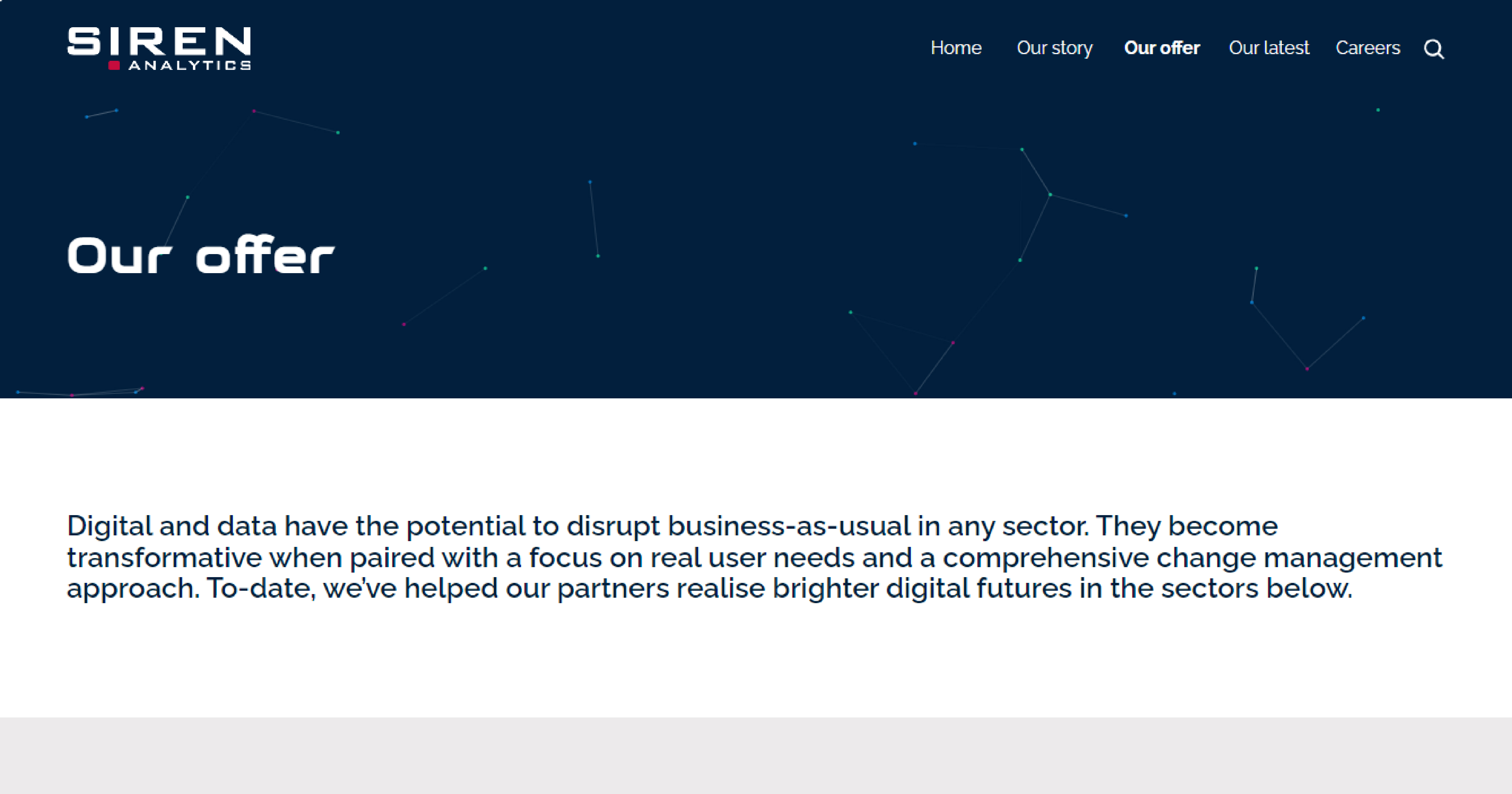 Our digital transformation offer | Siren Analytics