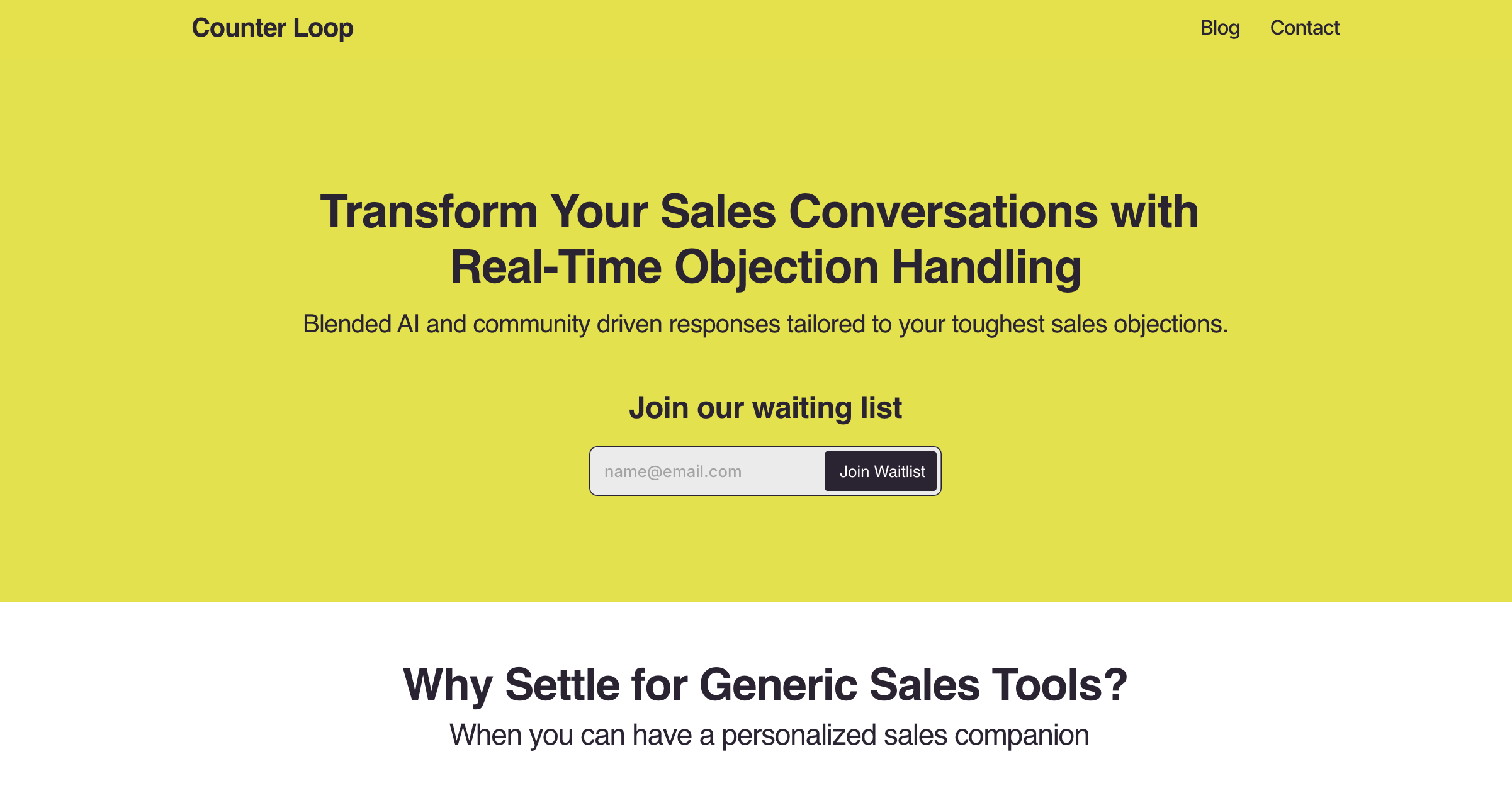 Counter Loop | Overcoming Sales Objections.