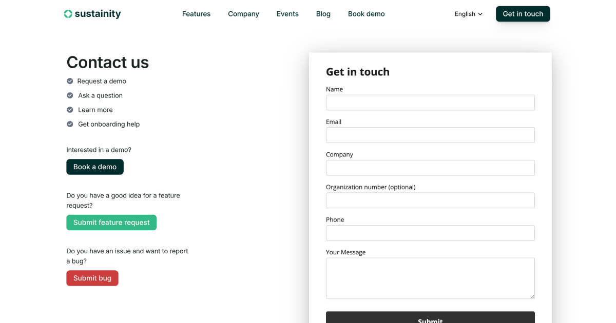 Mount · Kontakt oss
