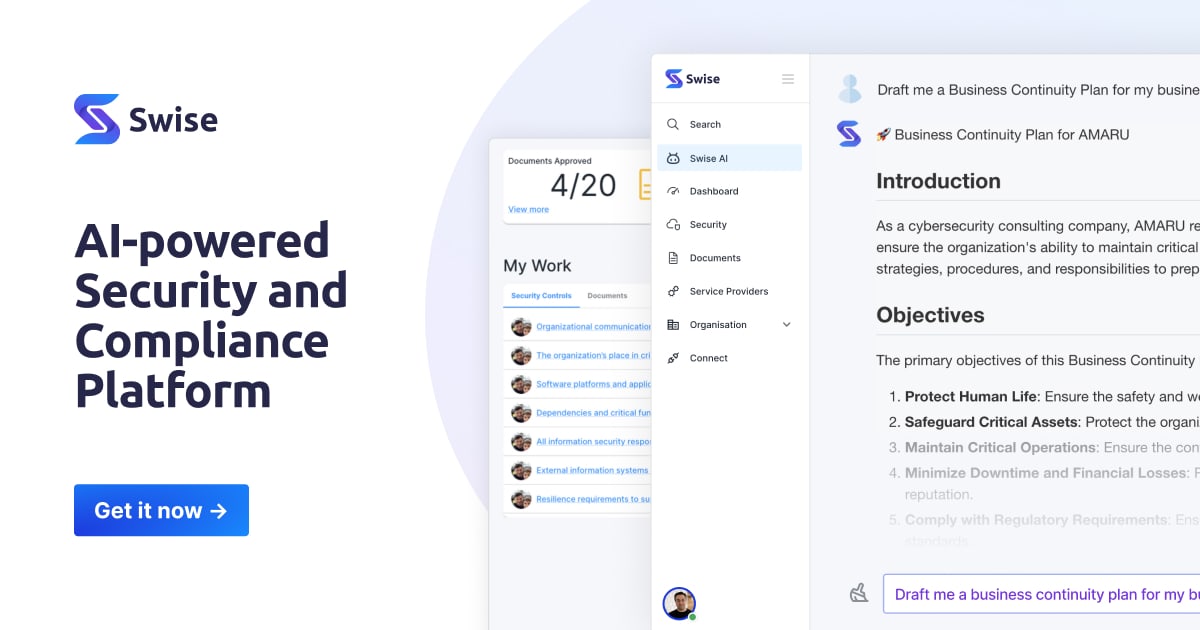 Swise is the AI-powered Security and Compliance Platform