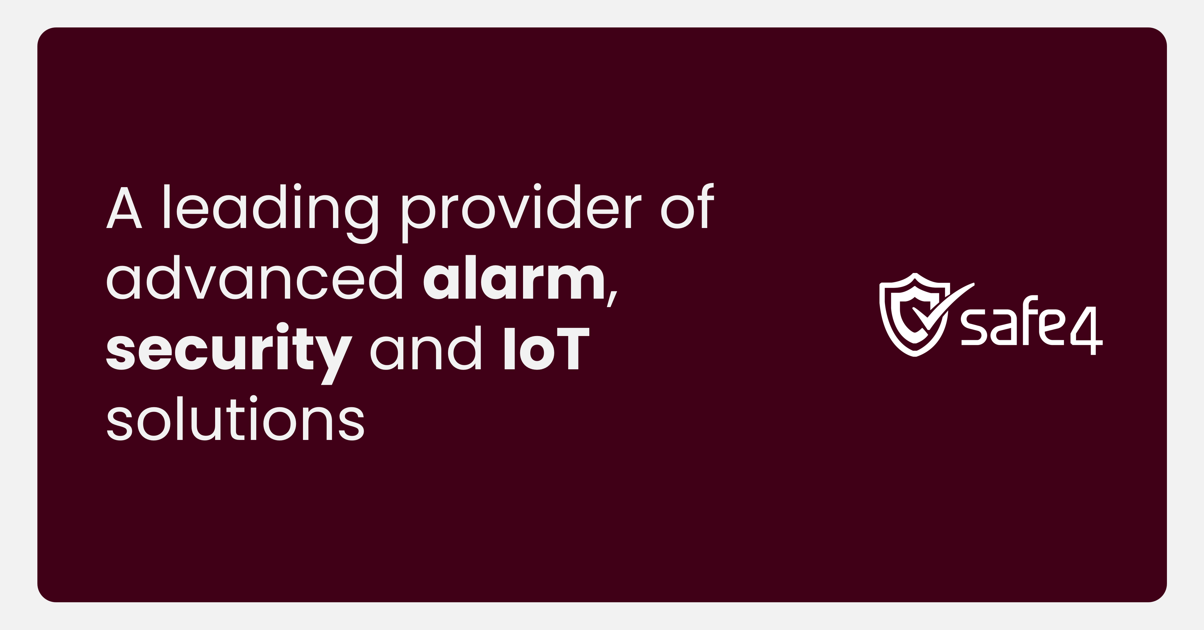 Alarm, security and IoT solutions | Safe4